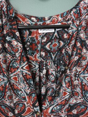 Kim Rogers | Tops | Kim Rogers Colorful Flowy Sleeveless Vest Size ...